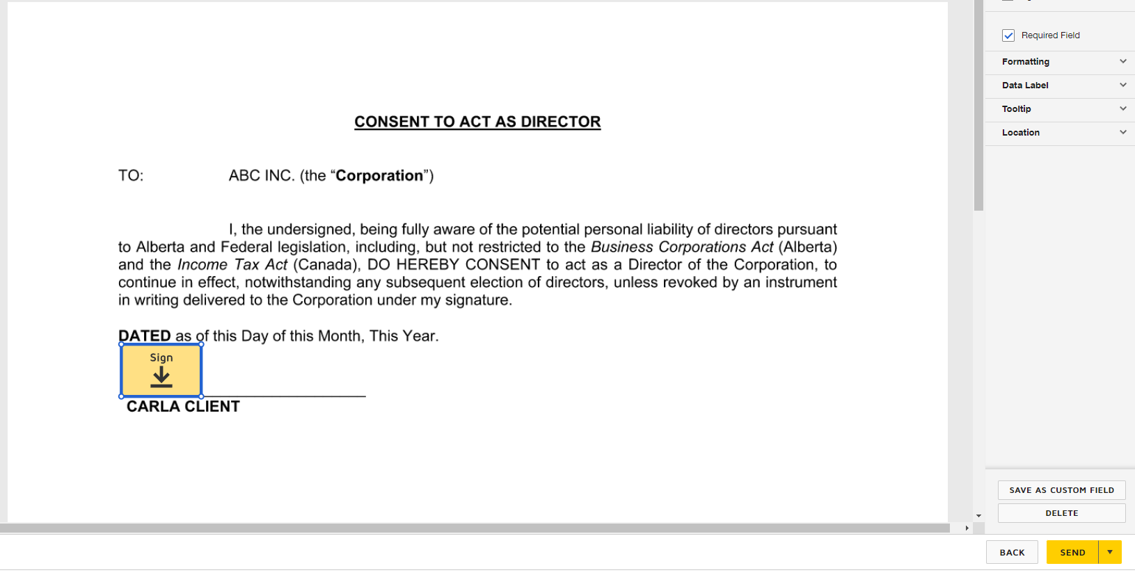 How do I collect signatures through DocuSign?